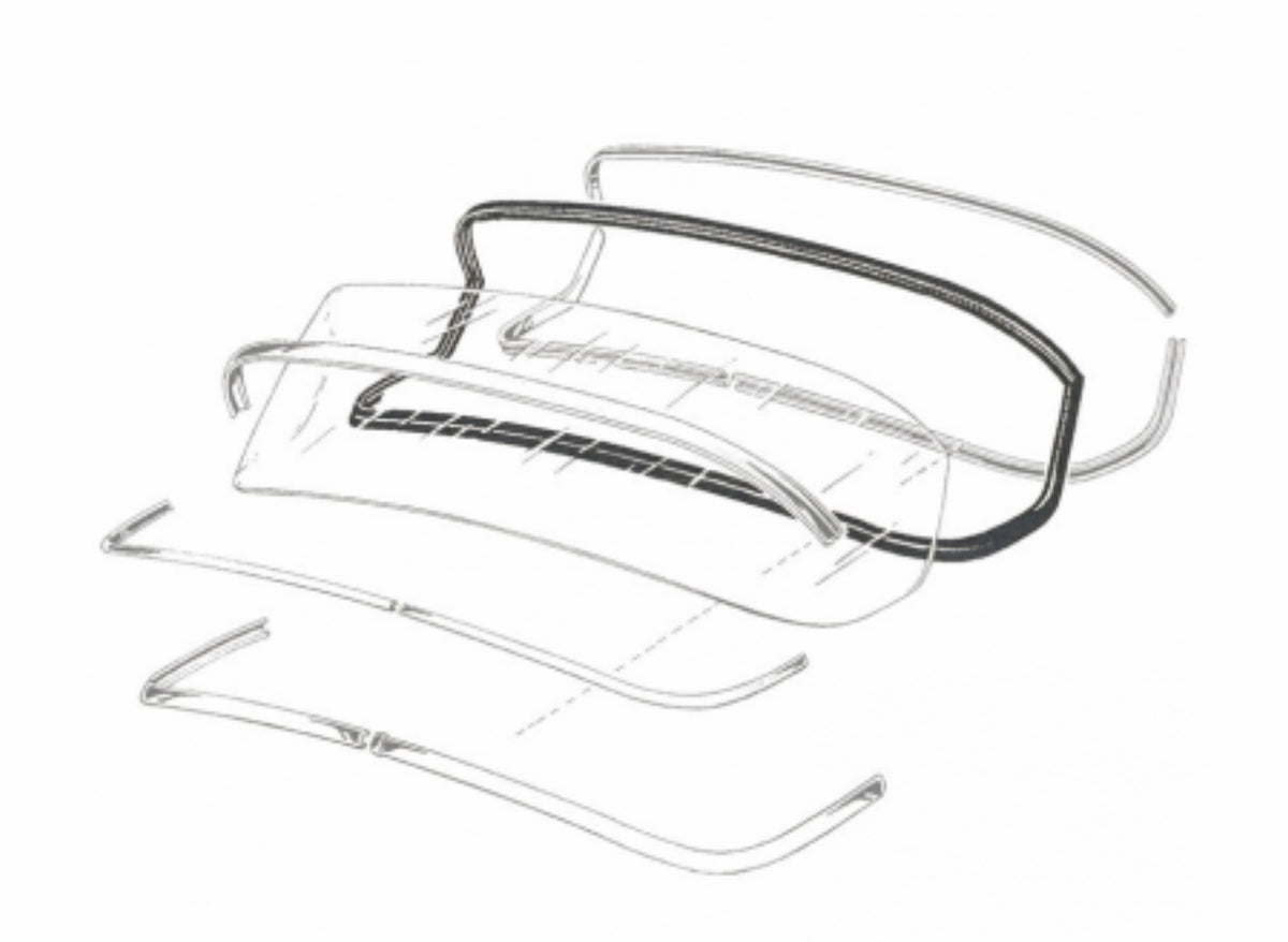 1953-1954 Mercury 2Dr. Hardtop Back Window Rubber – Early Ford Store ...