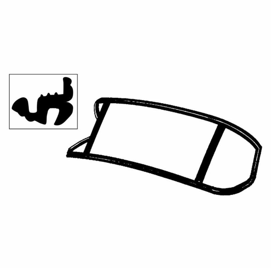 1952 Ford Crestline Victoria 2Dr. Hardtop Back Window Rubber – Early ...
